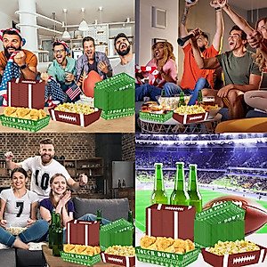 Football Party Decorations Football Party Supplies-50Pcs Football Party Favors Football Paper Food Tray Football Disposable Serving Boats for Football Birthday Party Superbowl Party Decorations