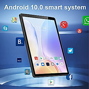 DUODUOGO Andorid Tablet 10 inch, Tablets with SIM Soft Card 4GB RAM 128GB ROM Storage,13MP Double Camera,8000mAh,FM, GPS WiFi Tablet