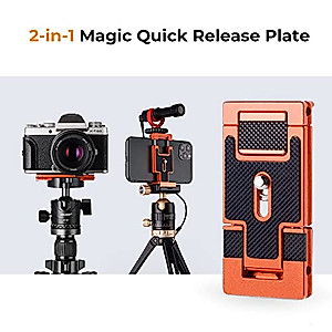 K&F Concept 68" Carbon Fiber Camera Tripod,Compact Tripods with Metal Ball Head,Quick Release Plate,Detachable Monopod 10KG Load for DSLR Cellphone Tripods(SA255C1) D255C4+BH-28L