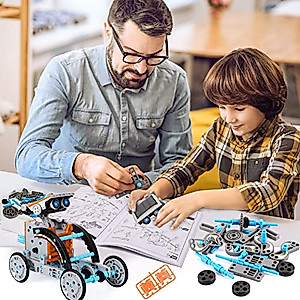 Lucky Doug 12-in-1 STEM Solar Robot Kit Toys Gifts for Kids 8 9 10 11 12 13 Years Old, Educational Building Science Experiment Set Birthday for Kids Boys Girls