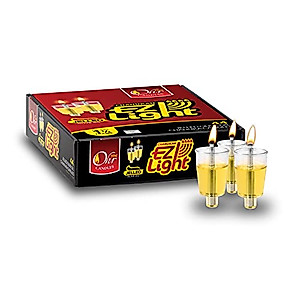 Ohr Candles E-Z Light 44 Jelled Olive Oil Chanukah Candles Jelled Prefilled Olive Oil (1.5 Hour)