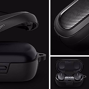 Spigen Rugged Armor Designed for Bose QuietComfort Earbuds Case Cover (2020) - Matte Black