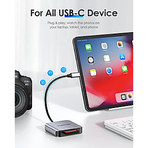 LENTION USB 3.2 Gen 2 10Gbps CFexpress Tyep B Card Readers, Portable Aluminum Memory Card Adapter, Support for Thunderbolt 3/4 Port, for Professional Filmmakers, Photographers(C9CR)