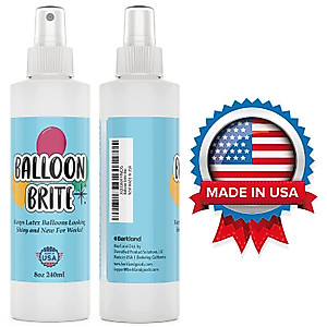 8 oz Balloon High Shine Spray for Latex Balloons - Balloon Spray Shine for an Elegant Hi Gloss Finish in Minutes - Specially Formulated Balloon Glow Spray Made in USA