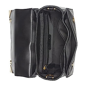 Calvin Klein Fern Top Handle Crossbody, Black/Gold