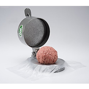 LEM Non-Stick Adjustable Burger Press,Silver