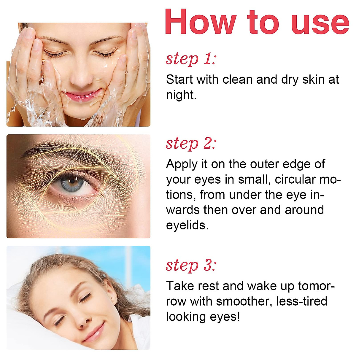 Retinol Eye Stick, Under Eye Cream, With Retinol, Hyaluronic Acid for Dark Circle and Puffiness, Retinol Eye Balm Reduce Wrinkles and Fine Lines, Bags Under Eyes.