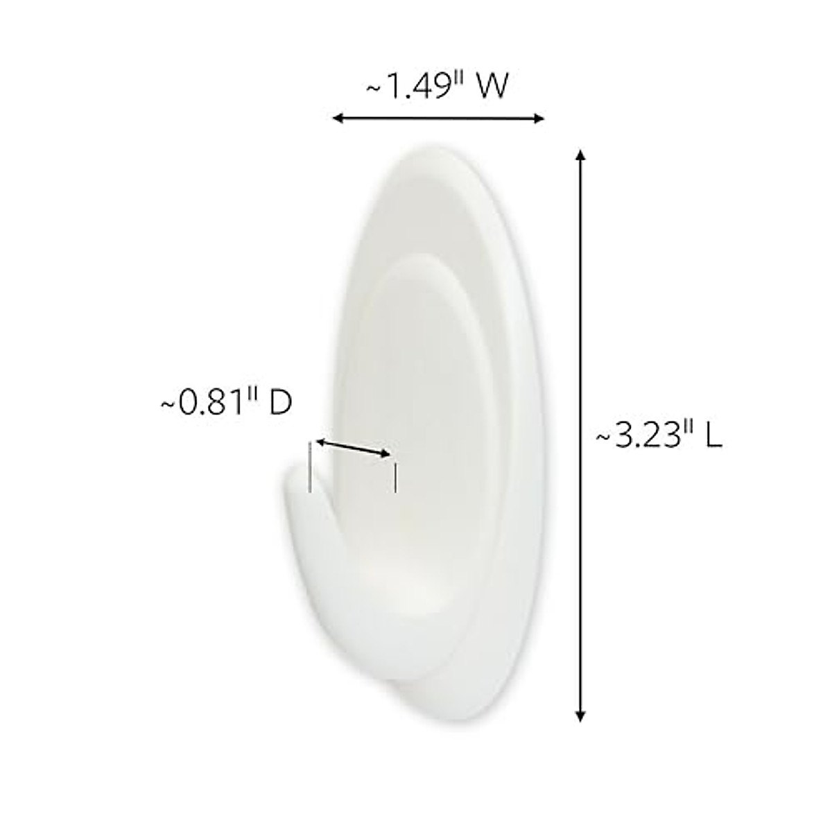 Command White Terrace Hooks, 2 Hooks with 4 Command strips, Holds up to 3 lb, Damage Free Hanging Wall Hooks with Adhesive Strips, No Tools Wall Hooks for Hanging Decorations in Living Spaces