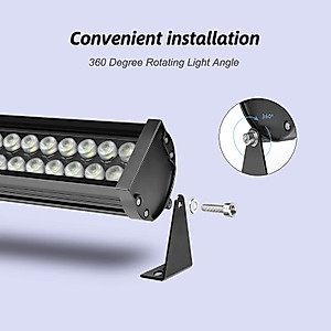 72W LED Wall Washer Light, 40" LED Light Bar, 120V 5000K Daylight White Linear Strip Light, IP65 Waterproof Outdoor Wall Washer Lighting for Landscape, Church, Ads, Yard, Garden