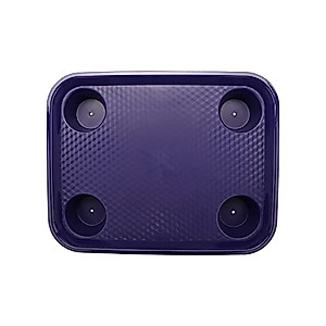 G.E.T. FT-20-CB BPA-Free Stackable Cafeteria / Fast Food Tray, 17" x 14", Cobalt Blue (Set of 12)