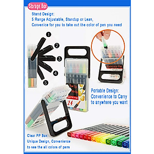 Kekelele WQIYA Dual Tip Markers for Kids, Washable Markers Set, Art Markers with Stand Portable Box, Gift For Kids (36 Colours)