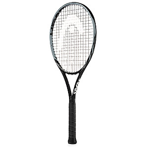 HEAD Metallix Spark Tour Stealth Tennis Racket - Pre-Strung Adult Tennis Racquet for Control, Black