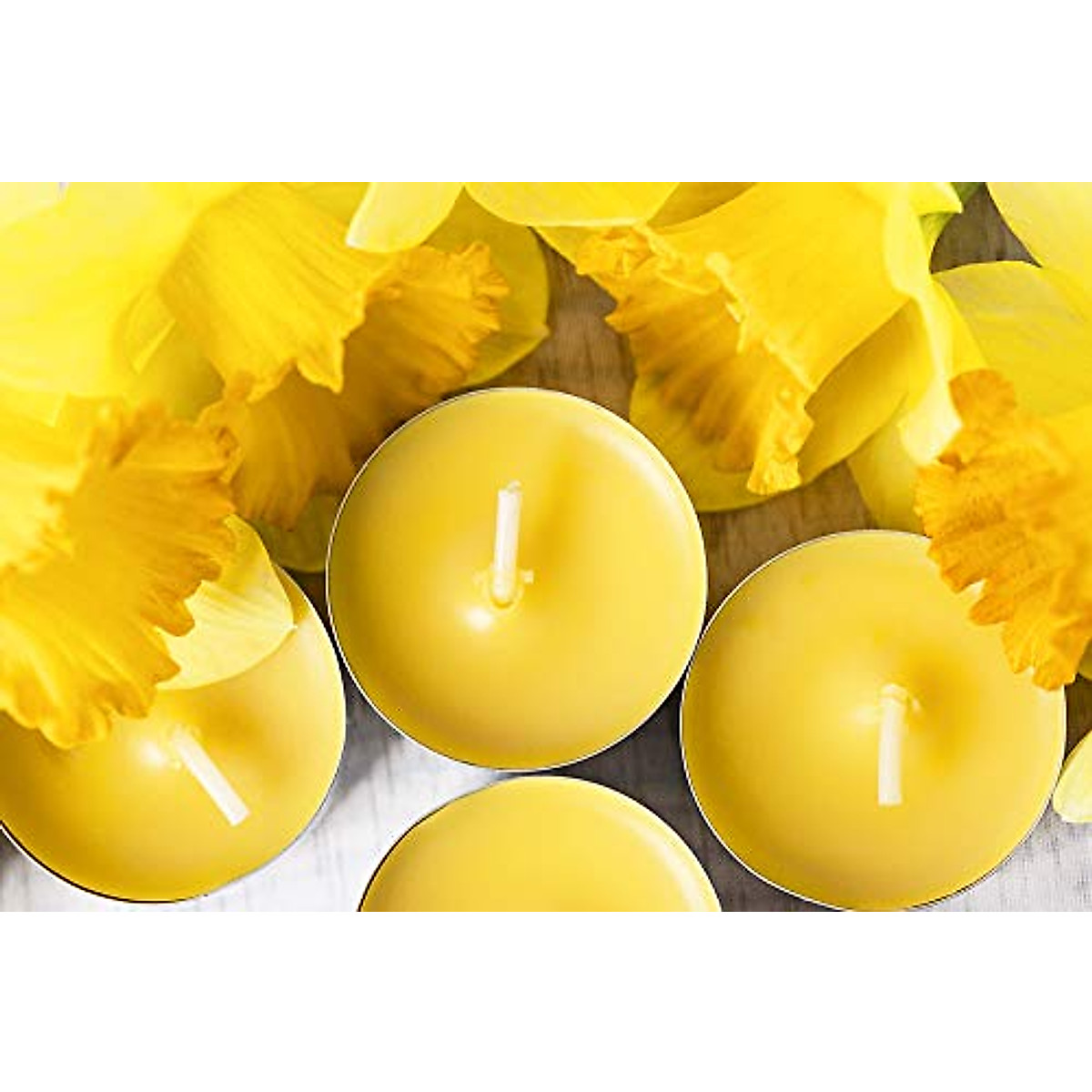 50 Citronella Oil Scented Tea Light Candles Indoor/Outdoor Up to 4 Hours Burn Time - 50 Pack