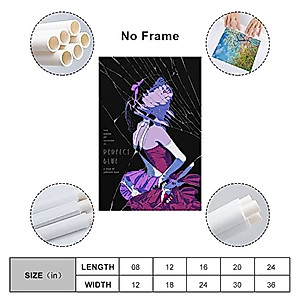 JOKIMAL Perfect Blue Movie Posters Canvas Print Artwork Wall Art Decor Poster for Modern Homes Office Bedroom 12x18inch(30x45cm)…