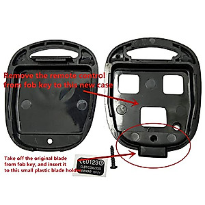 Horande Replacement Key Fob Cover Case fit for Toyota Landcruiser 100 FJ Cruiser Camry Lexus Keyless Entry Key Fob Shell 3 Buttons