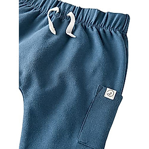 little planet by carter's unisex-baby 2-pack Pants made with Organic Cotton, Navy/Heather, 12 Months