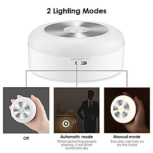 Motion Sensor Night Light, Smart Night Light for Kids, LED Stairs NightLight Stick-On Closet Light Wall Motion Activated Lamp Warm White Light Sensor Night Lights