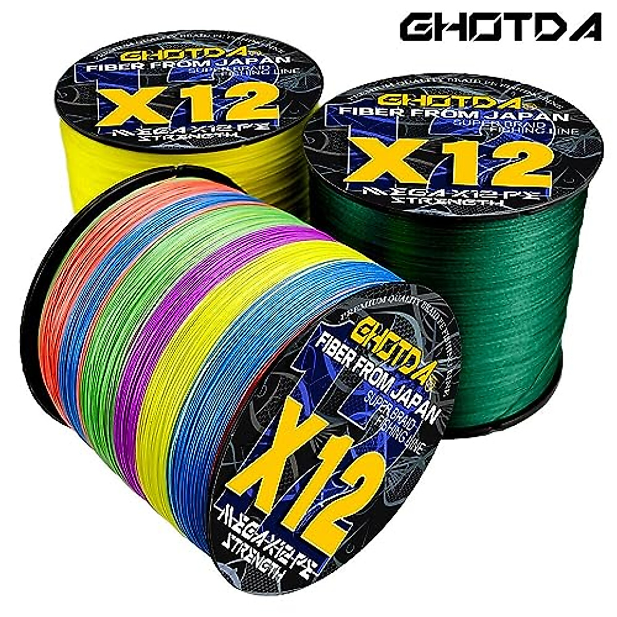12 Strands Braided Fishing Line PE Fishing Line 25-120LB Multifilament Fishing Line Smooth Fishing Cord Wire