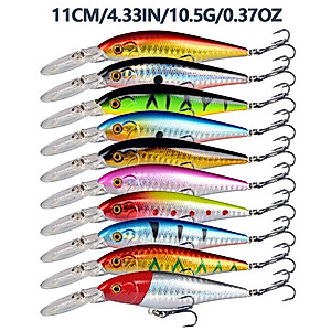 Aneew Bulk 56 Pack Topwater Fishing Bass Lures Kit Tackle Crankbait Swimbaits Jerkbaits Minnow Popper Pencil Vib Hard Baits Trout Pike Musky Walleye Perch Treble Hook Freshwater Saltwater