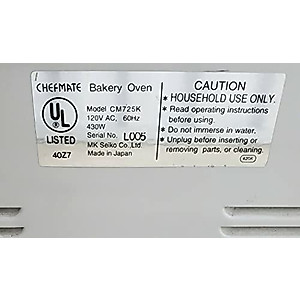 Pan Seal Kit for Chefmate Bakery Oven Bread Maker Models CM725 CM725K only