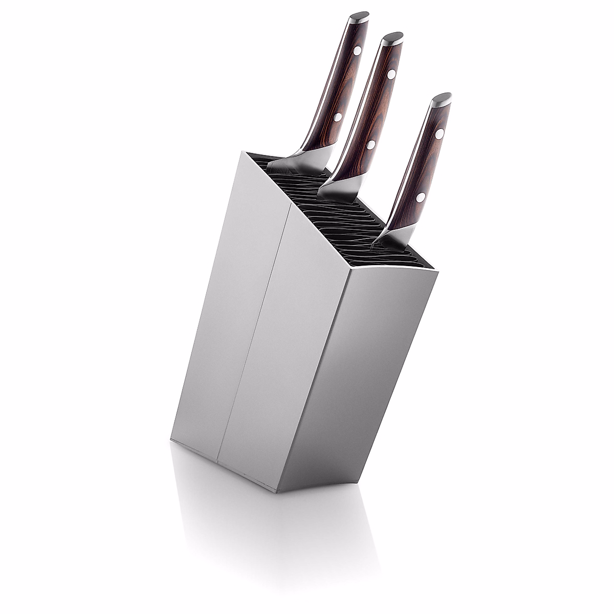 EVA SOLO | Angled Aluminum Knife Stand | Holds up to 40 knives (Sold Separatly) | Easy to Clean | Danish Design, Functionality & Quality | Silver