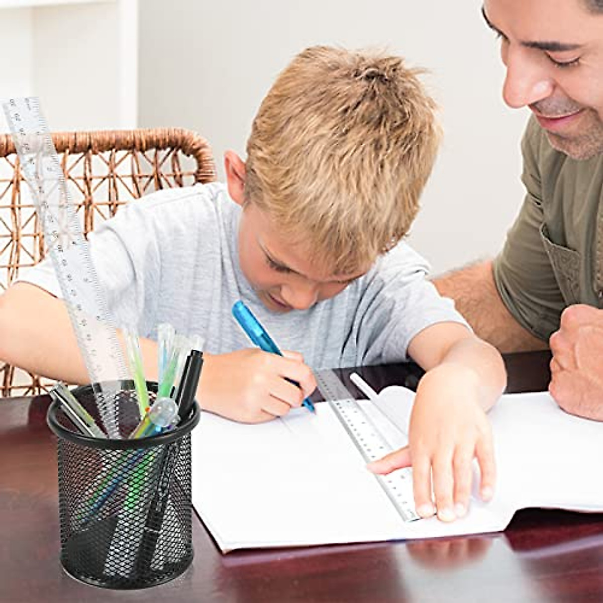 Koogel 40 PCS Clear Rulers,Plastic Rulers 12 Inch Bulk for Classroom Straight Rulers with Centimeters and Inches for Kids,School,Office,Home