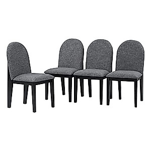 FIQHOME Se 6-Piece, Modern Style Set with Faux Marble 4 Upholstered Dining 1 Bench,Kitchen Table and Chairs for 6,Gray