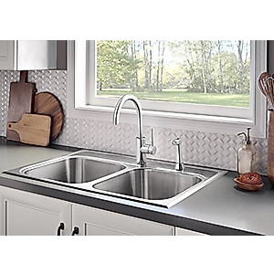 Pfister Solo Kitchen Faucet with Side Sprayer, 1-Handle, High Arc Swivel Spout, Polished Chrome Finish, LF0294SLC