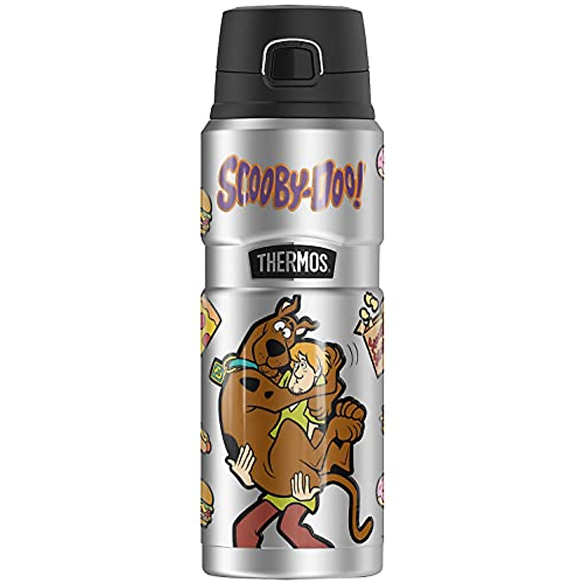 Scooby-Doo Scooby And Shaggy Snacks THERMOS STAINLESS KING Stainless Steel Drink Bottle, Vacuum insulated & Double Wall, 24oz