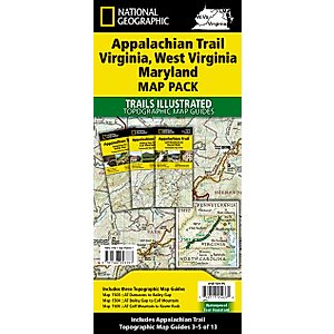 Appalachian Trail: Virginia, West Virginia, Maryland [Map Pack Bundle] (National Geographic Trails Illustrated Map)