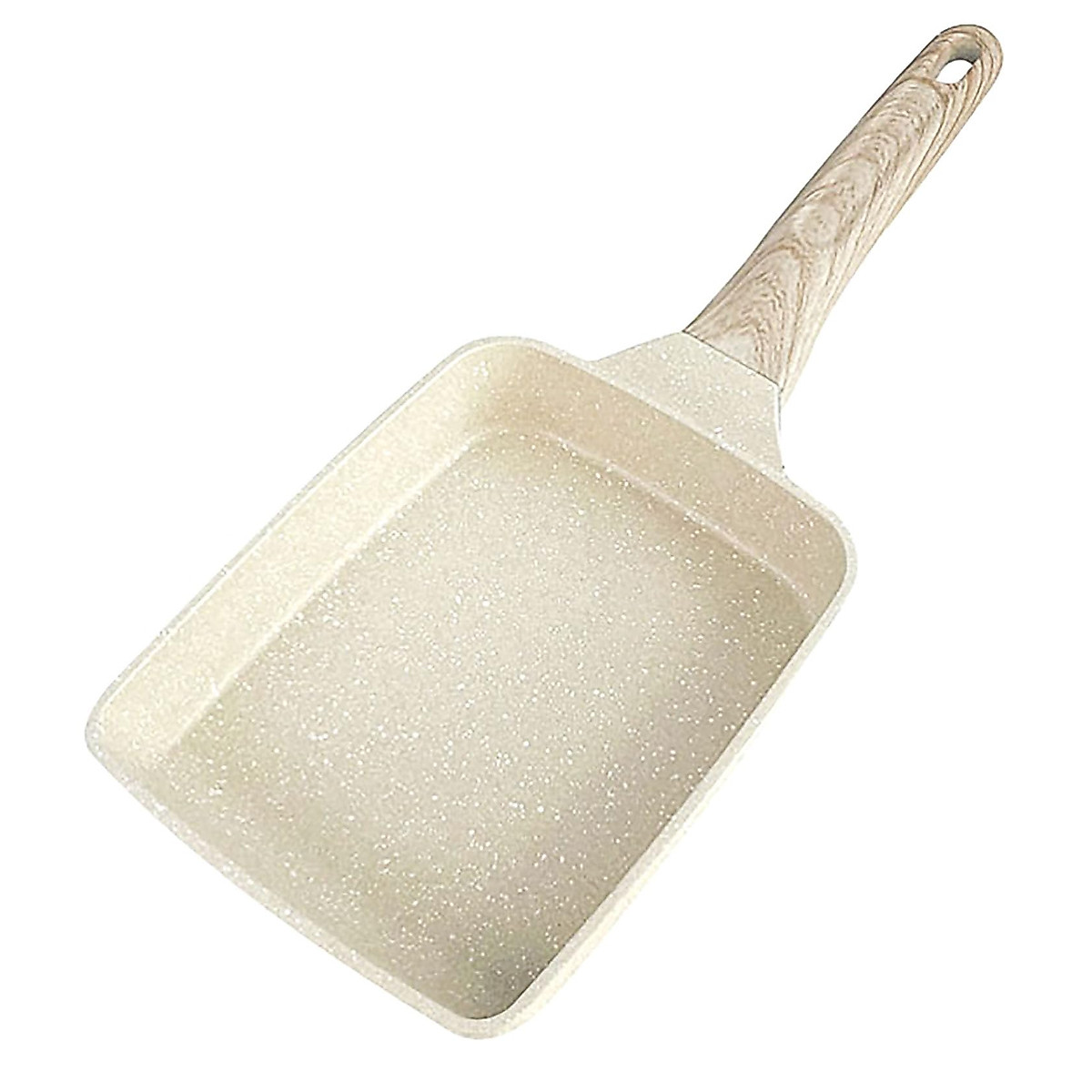 YIKANGHENG Small Grill Pan with Handle, 7 Inch*5.6 Inch*1.5 Inch Iron with Non-stick Coating Baking Tray on Heating Stove for Home, Party, Travel and Outdoor (Aluminum)