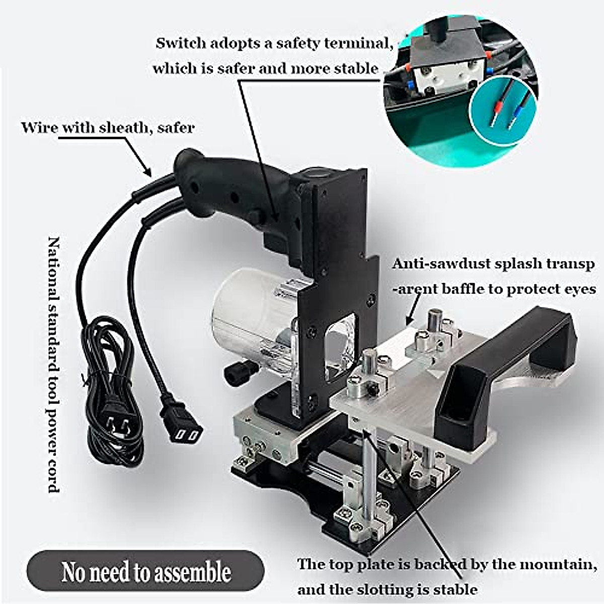 NICCOO Mortising Jig Loose Tenon Joinery System Woodworking Invisible Slotting Bracket Trimming Machine Hole Stand for for Woodworking Furniture Splicing