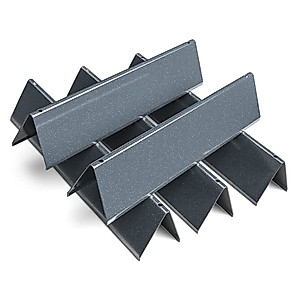 Hisencn 7636 15.3 Inch Flavorizer Bars for Weber Spirit I & GS4 Spirit II 300 Series, Spirit E310 E320 E330 S310 S320 S330 Gas Grill with Front Control Knob, Porcelain Heat Plates for Weber 7636, 16GA