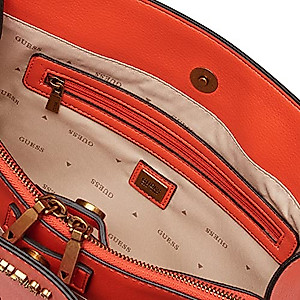GUESS Womens Kristle Girlfriend Satchel, Flame, One Size US