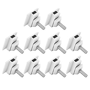 Solar Panel Mount Mid Clamps, 10Pcs Aluminum Alloy Solar Panel Mid Clamps Waterproof Mount Solar Panel Mounting Bracket Solar Panel Accessories