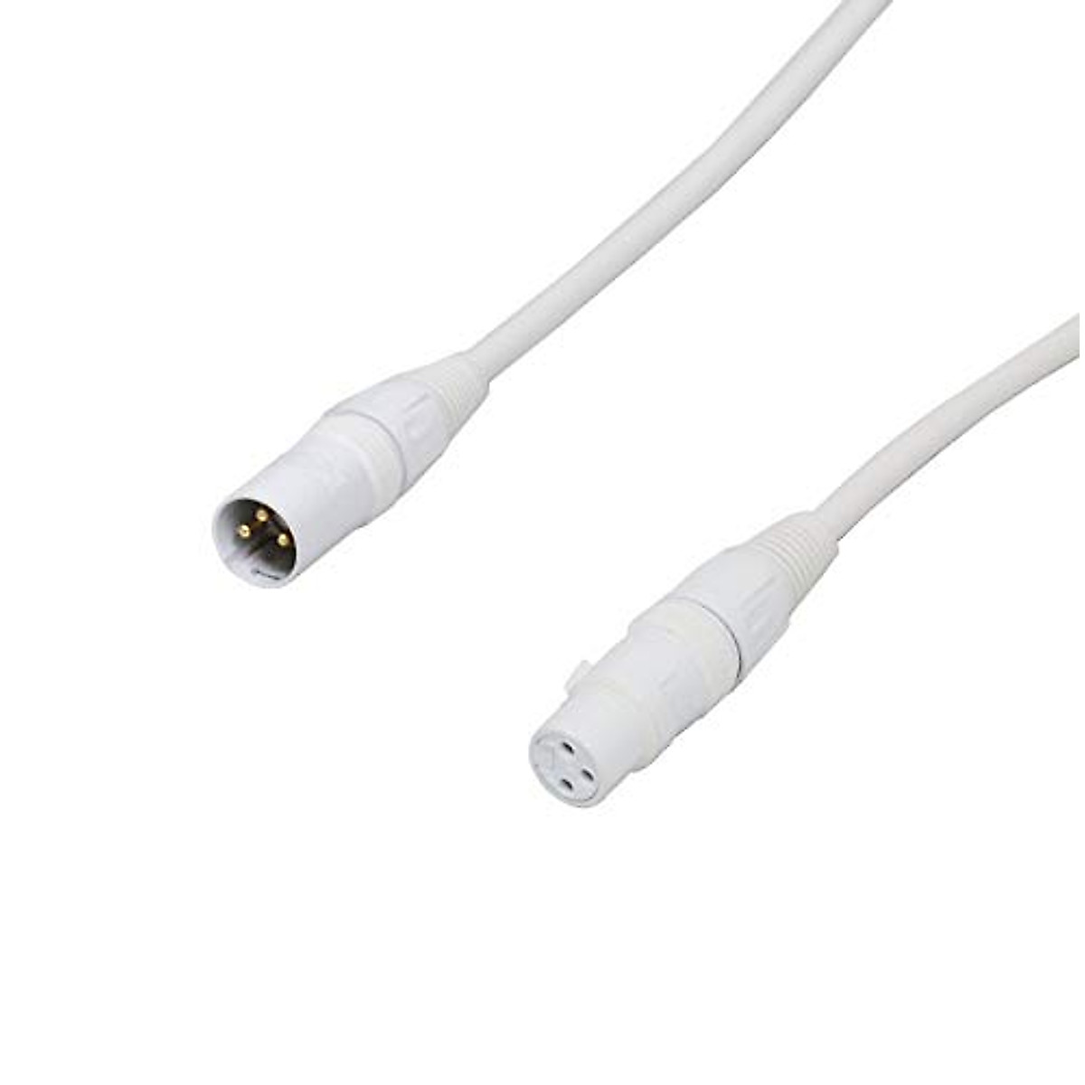 Audio2000'S E80125P2 Two-Pack 25-Feet XLR Female to XLR Male White-Color Balanced Audio/Recording/Microphone Cables