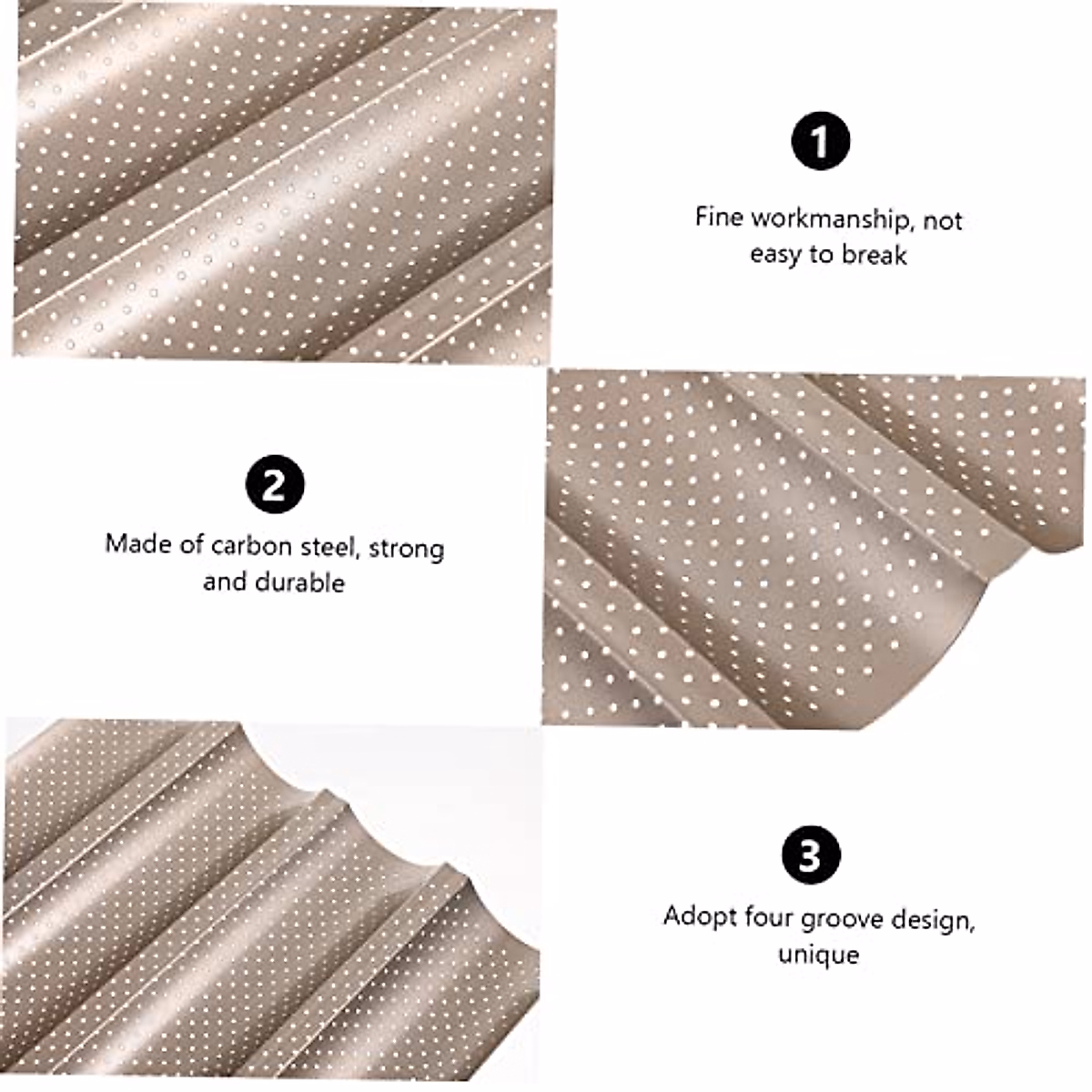 UPKOCH Loaf Pan French Stick Toast Bakeware Perforated Baking Sheet French Bread Pan Non Stick Baking Sheet Italian Bread Pan Bread Mold Bread Tray Baking Pan Kitchen Baking Mold