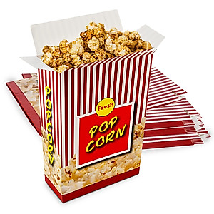 MT Products Popcorn Boxes for Party - 2.30 oz. (Pack of 40) - #4 Popcorn Buckets With Close Top - Great Popcorn Holder for Movie Night, Theater, Circuses, and Stadium