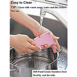 VENTION Large Steamer for Cooking, 3 Tier Steamer Pot, 13 2/5 Inch Stainless Steel Steamer, Steam Pots for Cooking