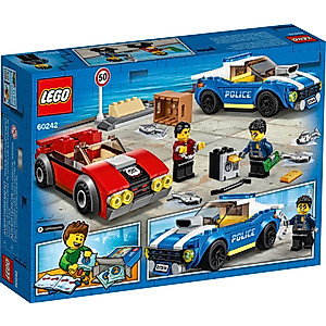 LEGO City Police Highway Arrest 60242 Police Toy, Fun Building Set for Kids (185 Pieces)