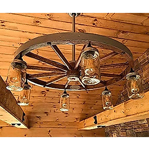 Wide Mouth Mason Jar Lids with Pre drilled Light Socket and Heat Relief Holes - 6pk DIY Jar Chandelier/Pendant/Vanity Lighting by Industrial Rewind