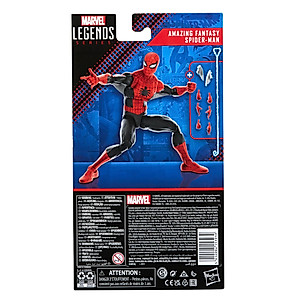 Spider-Man Marvel Legends Series 60th Anniversary Amazing Fantasy 6-inch Classic Comics Action Figures for 4+ Years, 9 Accessories