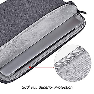 15.6 16 Inch Laptop Case for Dell Inspiron 15 3000 5000, Asus VivoBook 15.6/Asus Chromebook/Asus ROG/Asus Zenbook 15.6, MacBook Pro 16 Inch A2141/HP OMEN 15, Notebook Sleeve Bag with Small Case, Grey