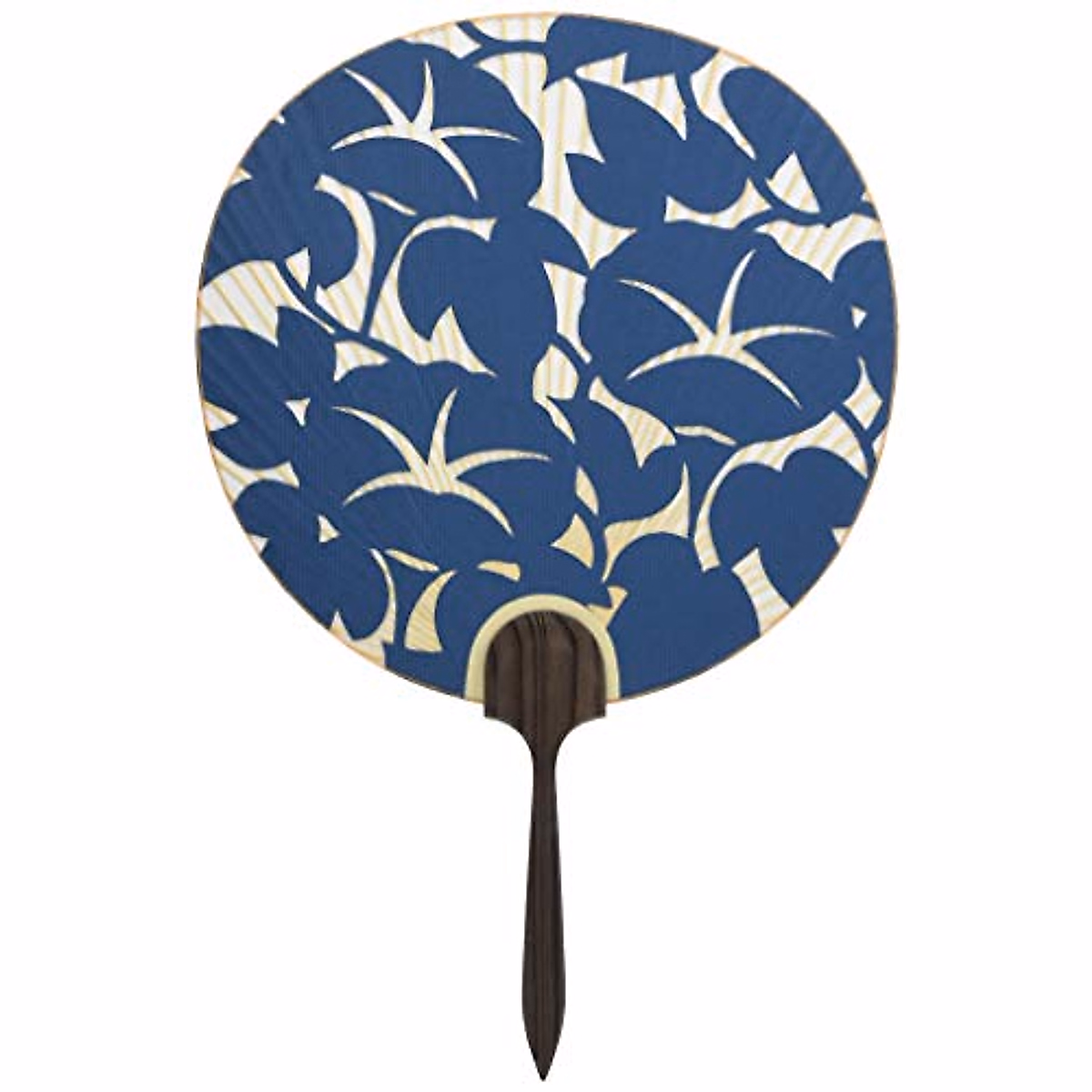 Made in Japan 2103 Chiyo Uchiwa Fan (Blue) Single-Sided Watermark
