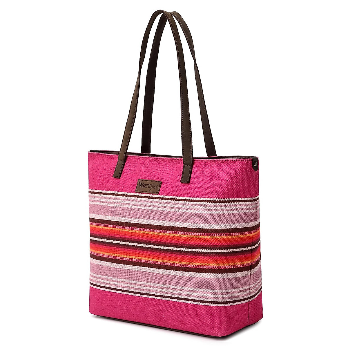 Montana West Wrangler Tote Purse Bag Aztec Canvas Shoulder Bags Native American Western Handbags for Women Genuine Leather Strap Hobo Bag WG53-8112HPK