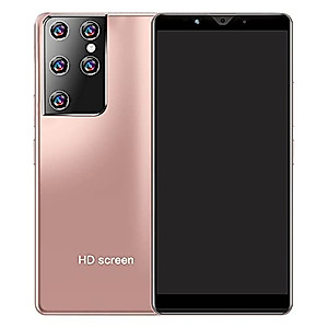 Unlocked Mobile Phones, 6.1 Inch Ultrathin Android Smart Phone HD Full Screen Phone, Dual SIM Deca-core Unlocked Smartphones 1+8G RAM, 2MP+5MP Mobile Cell Phone, Gift for Friends (Rose Gold)