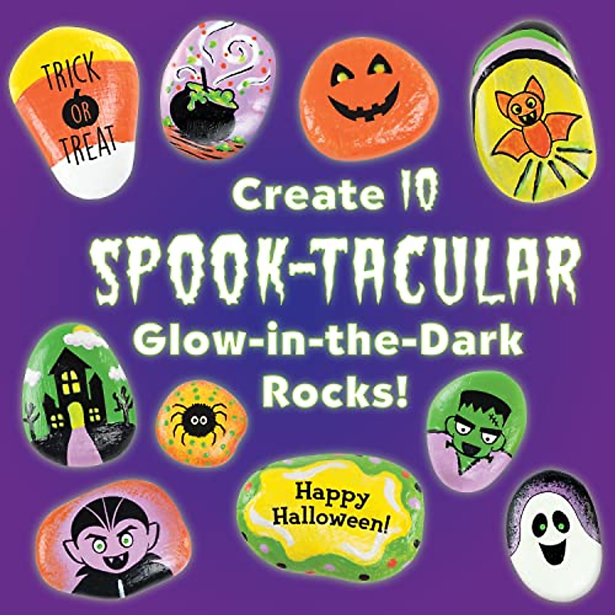 Creativity for Kids Hide and Seek Halloween Rock Painting Kit - Halloween Crafts for Kids Ages 6-8 for Kids, Kids Crafts