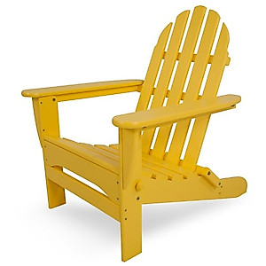 POLYWOOD AD5030LE Classic Folding Adirondack Chair, Lemon