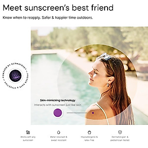 SPOTMYUV UV Detection Stickers for Sunscreen with Patented DERMATRUE SPF Sensing Technology | KNOW WHEN TO REAPPLY SUNSCREEN TO HELP PREVENT SUNBURN - 16 Count