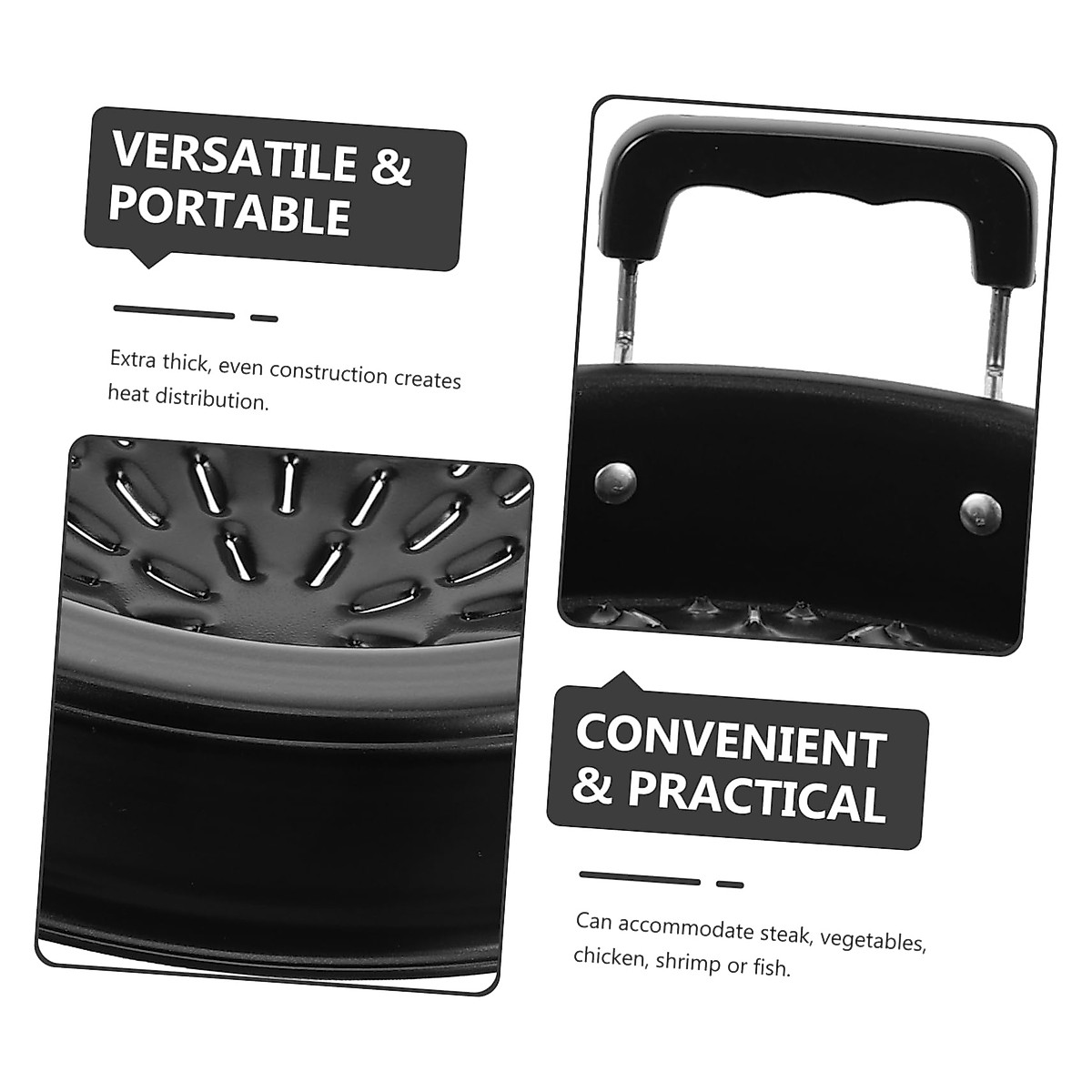 Ciieeo Korean BBQ Grill Pan Non-Stick Barbecue Pan Portable Thai Grilling Pan 30cm Stovetop Barbecue Tray Round Griddle Pan for Home Camping Picnics Restaurant Grilling